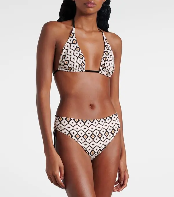 Max Mara Amedea Geometric Bikini Top