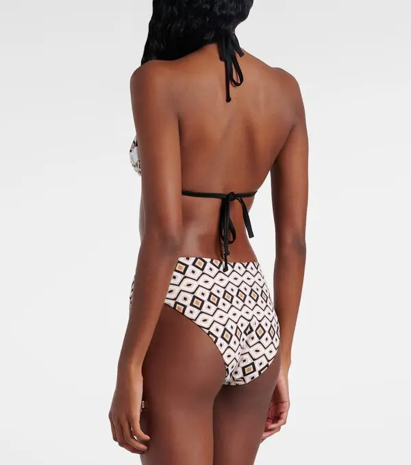 Max Mara Amedea Geometric Bikini Top
