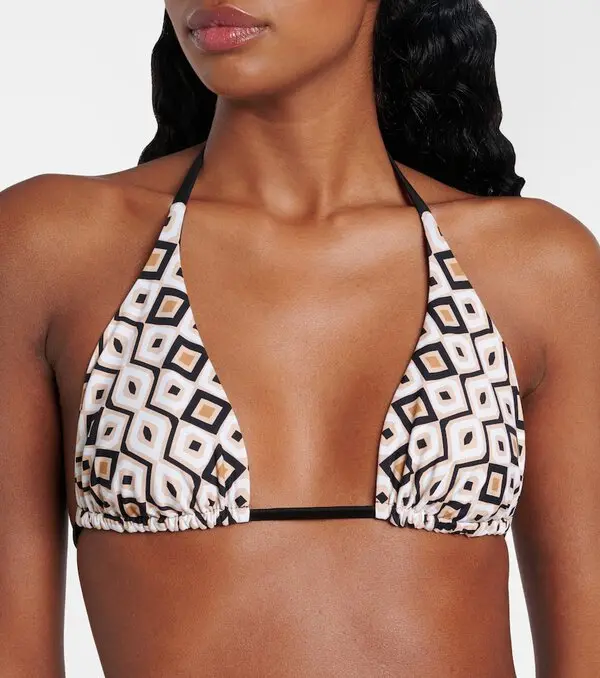Max Mara Amedea Geometric Bikini Top