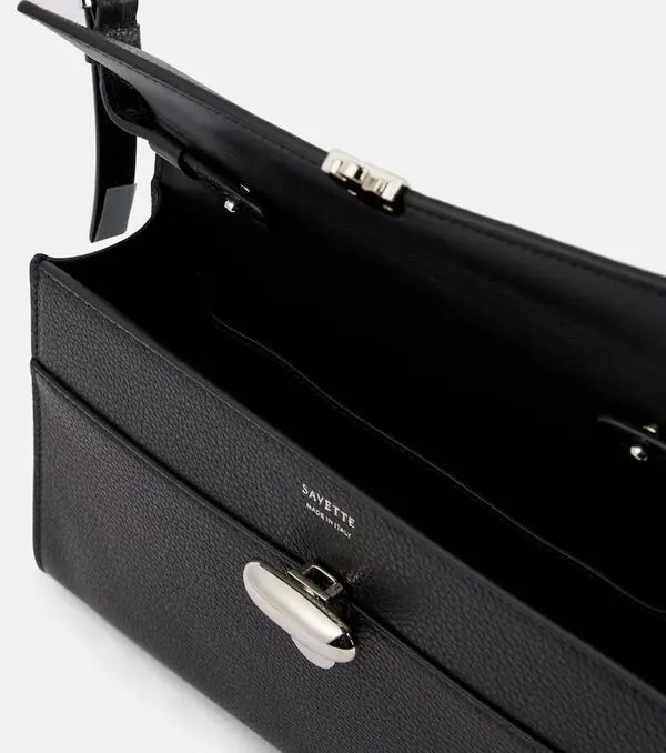 Savette Symmetry 26 Leather Shoulder Bag - Black
