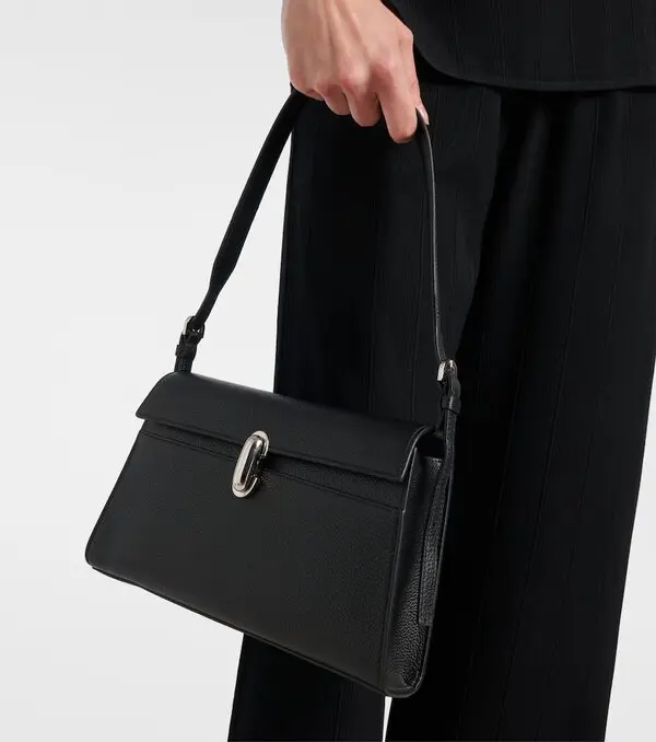 Savette Symmetry 26 Leather Shoulder Bag - Black