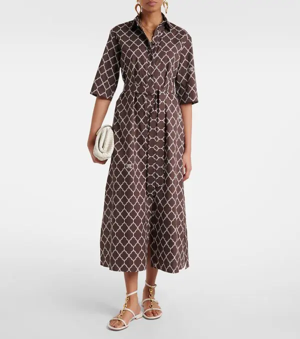 Max Mara Daniel Printed Cotton Shirt Dress