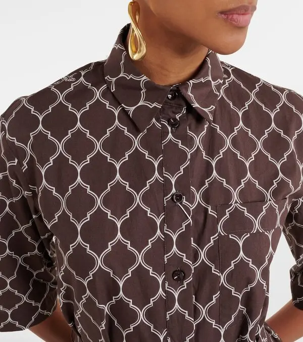 Max Mara Daniel Printed Cotton Shirt Dress