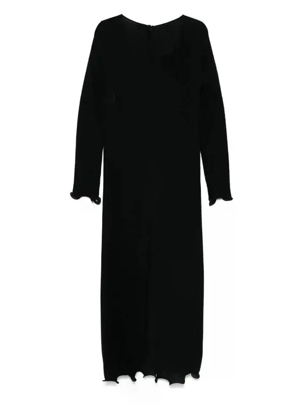 Magda Butrym Floral-appliqué Maxi Dress - Black