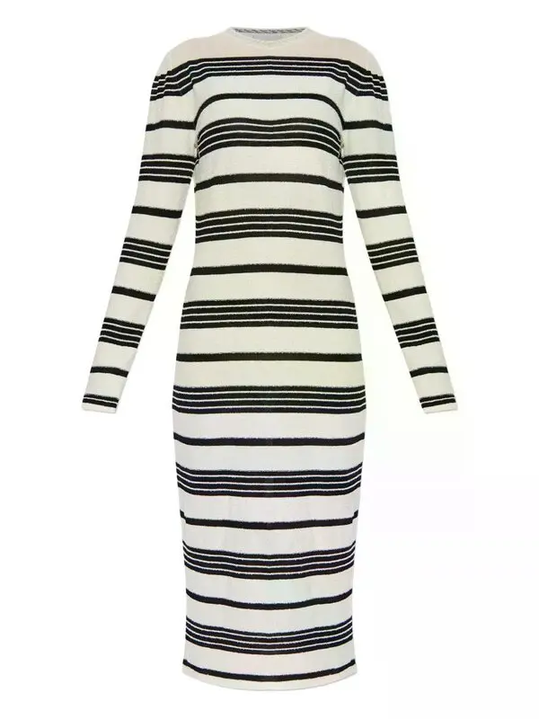 long sleeve open knit dress David Koma OPEN BACK ONE SLEEVE MIDI KNIT DRESS Black / S main image 0
