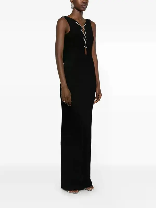Givenchy Lace-up Embellished Gown