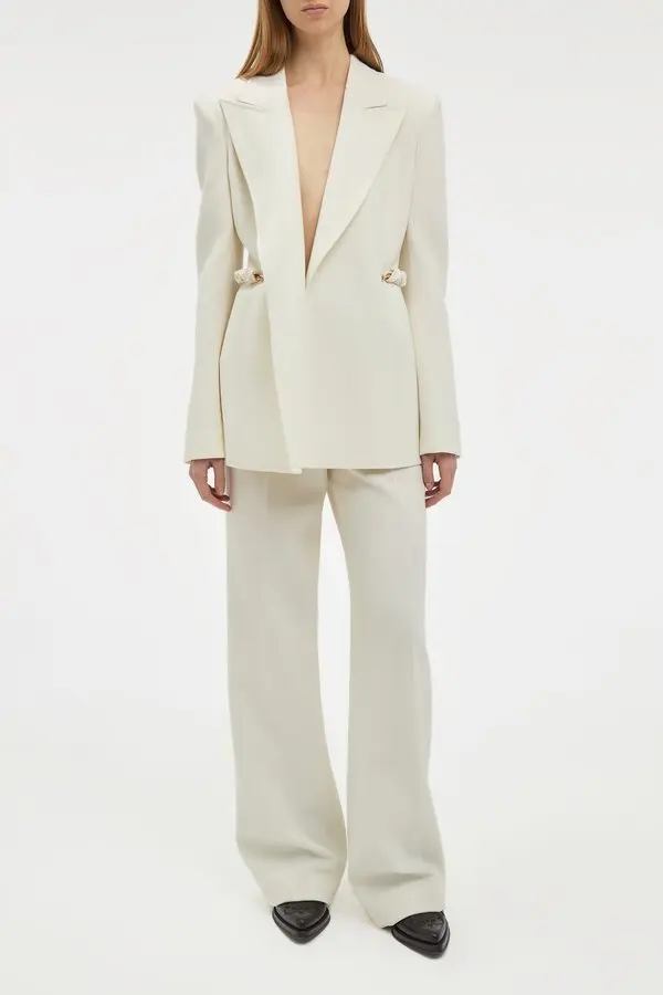 Gabriela Hearst Epona Chain Blazer In Recycled Virgin Wool