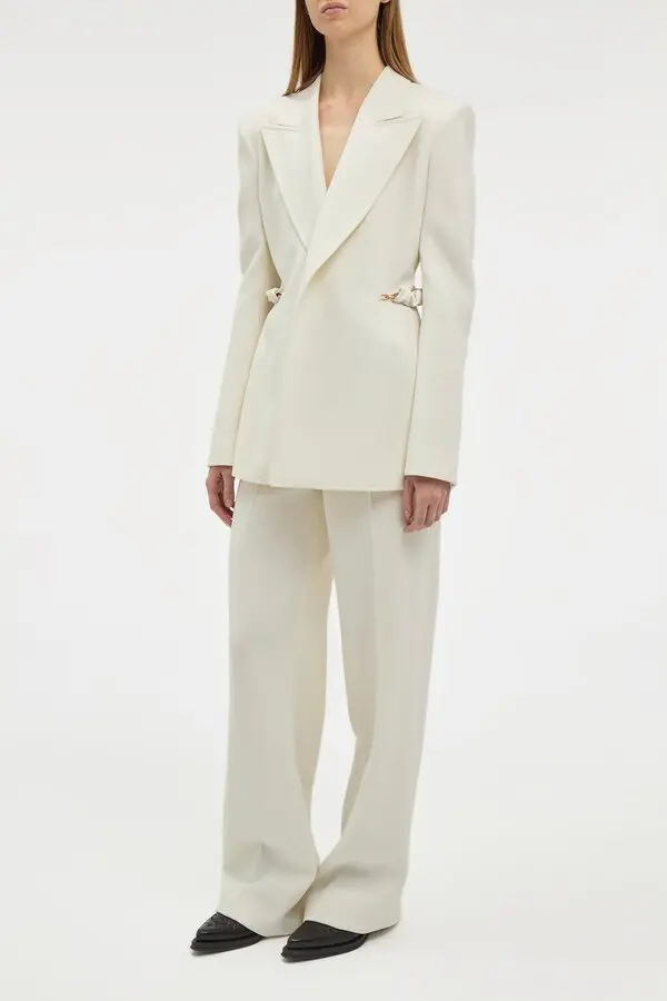 Gabriela Hearst Epona Chain Blazer In Recycled Virgin Wool