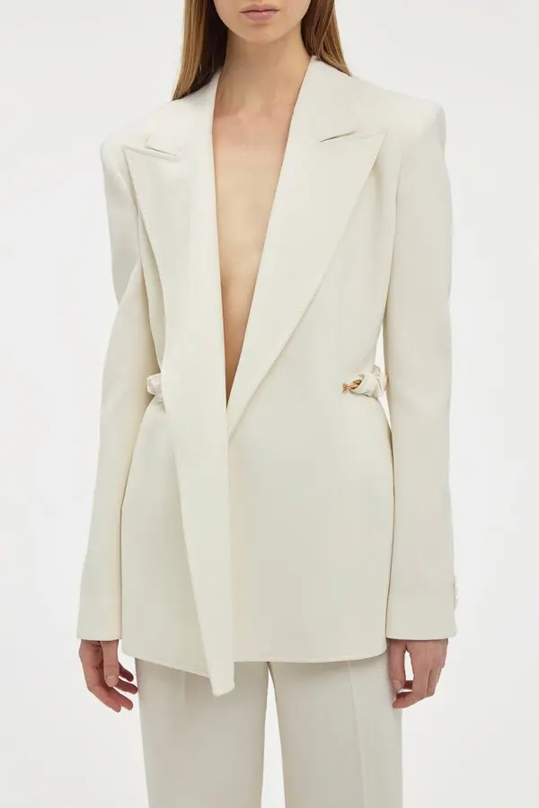 Gabriela Hearst Epona Chain Blazer In Recycled Virgin Wool