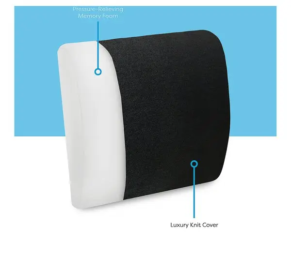 BODIPEDIC Lumbar Back Support Memory Foam Acces Sory Pillow