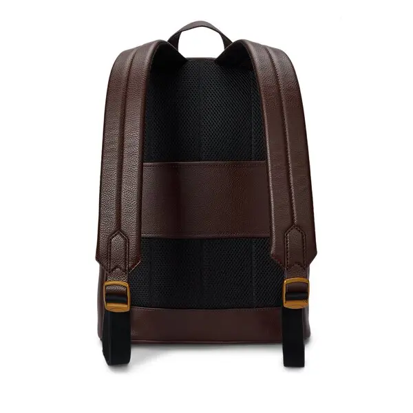 Polo Ralph Lauren Pebbled Leather Backpack - Dark Brown