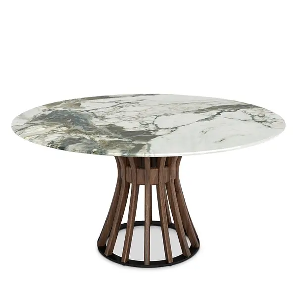 HUPPE Jolene 60 Glass Dining Table - Dark Brown