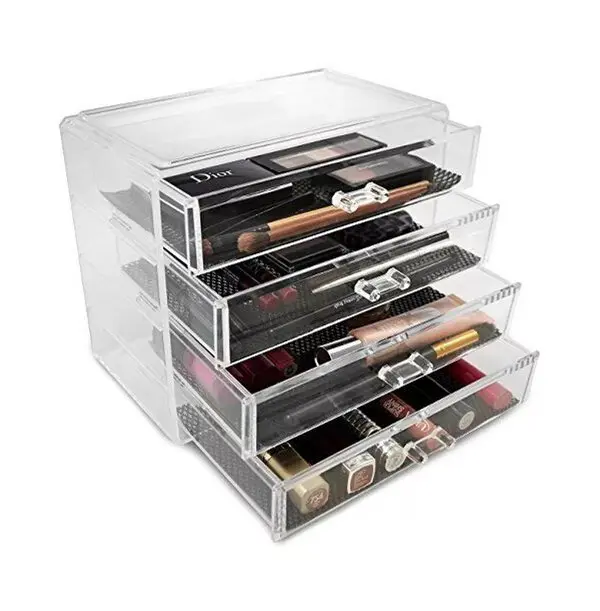 ELLE Acrylic Makeup And Jewelry Organizer-4 Drawers - No Color