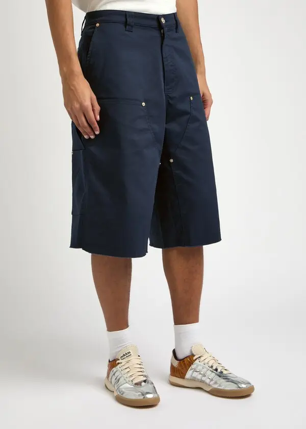 Wales Bonner Kingston Twill Shorts - Navy - 50% Off | Editorialist
