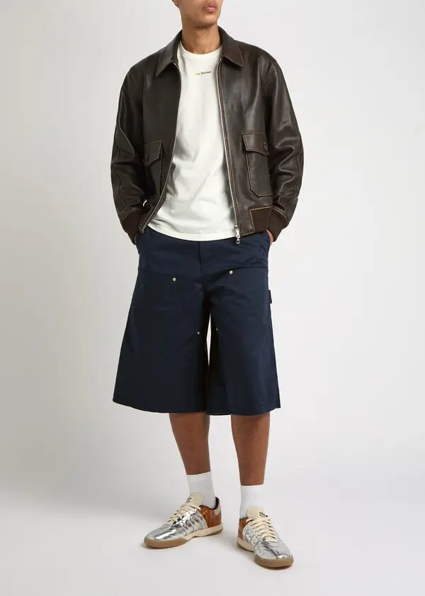 Wales Bonner Kingston Twill Shorts - Navy - 50% Off | Editorialist
