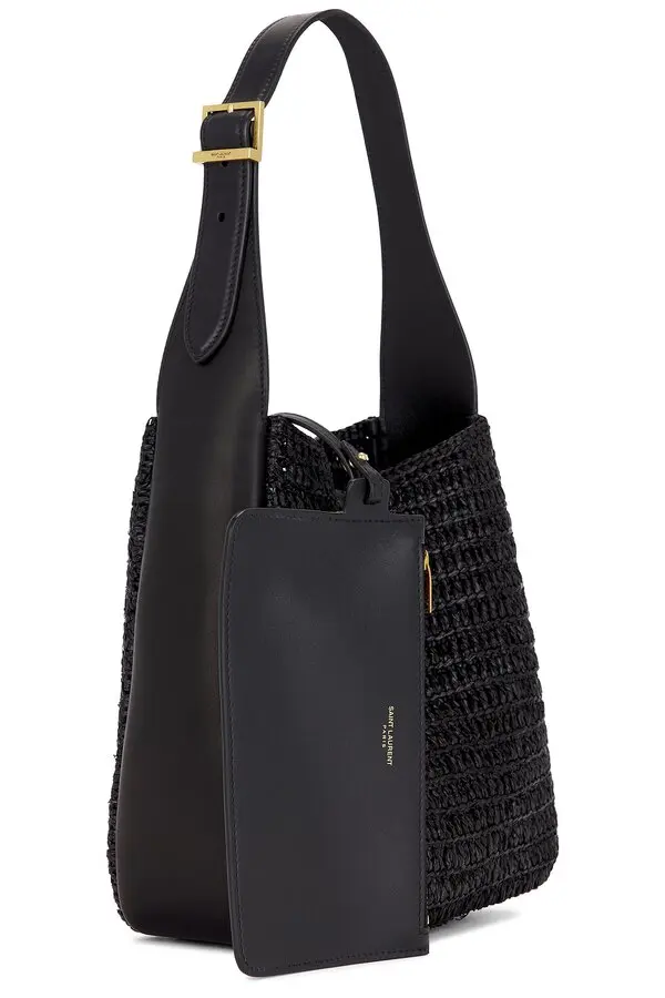 Saint Laurent Small Le 5 A 7 Hobo Bag - Nero