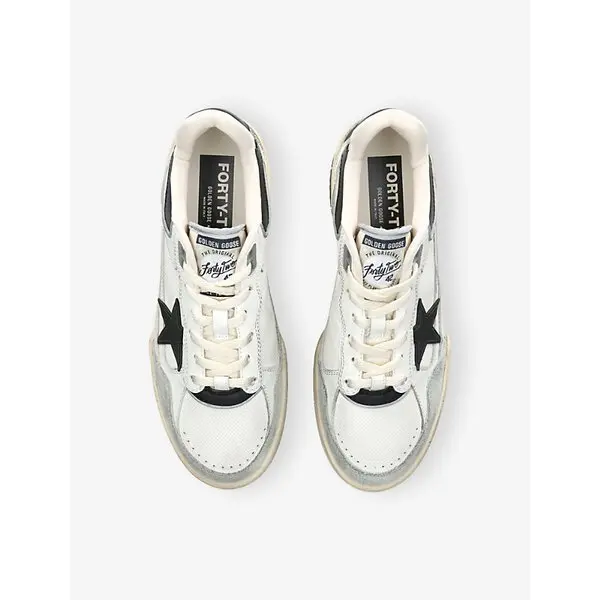 GOLDEN GOOSE Forty2 Leather And Suede Low-top Trainers - White/comb