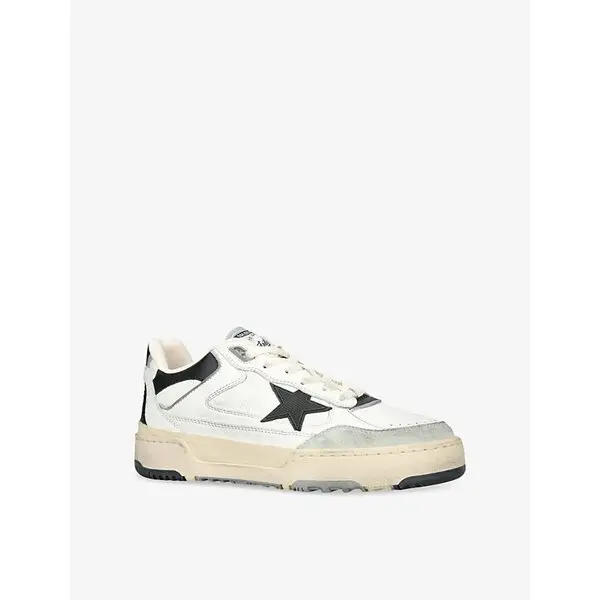 GOLDEN GOOSE Forty2 Leather And Suede Low-top Trainers - White/comb