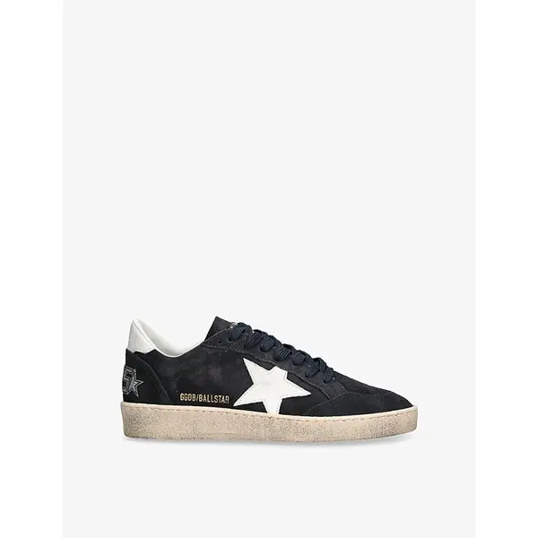 GOLDEN GOOSE Ball Star Suede Low-top Sneakers - Navy