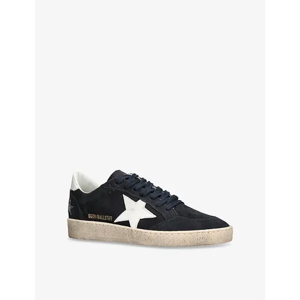 GOLDEN GOOSE Ball Star Suede Low-top Sneakers - Navy