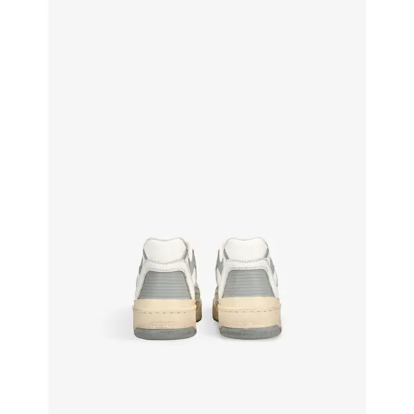 GOLDEN GOOSE Forty2 Branded Leather Low-top Trainers - Beige Comb