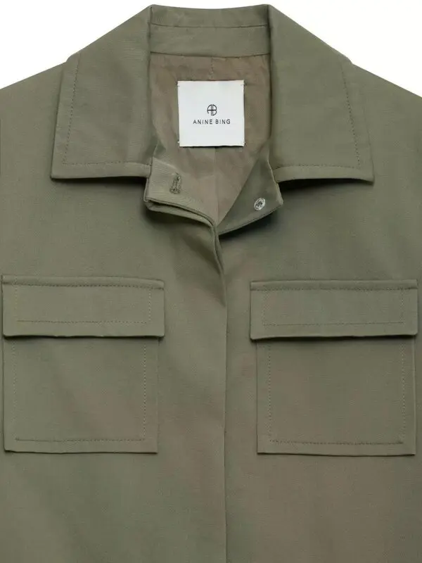 ANINE BING Dayton Cropped Jacket - Green