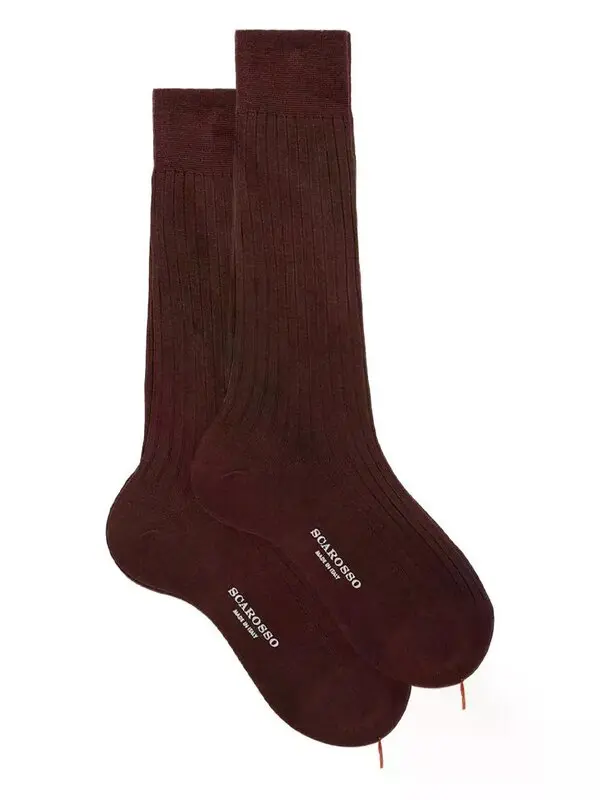 SCAROSSO Ribbed Ankle Socks