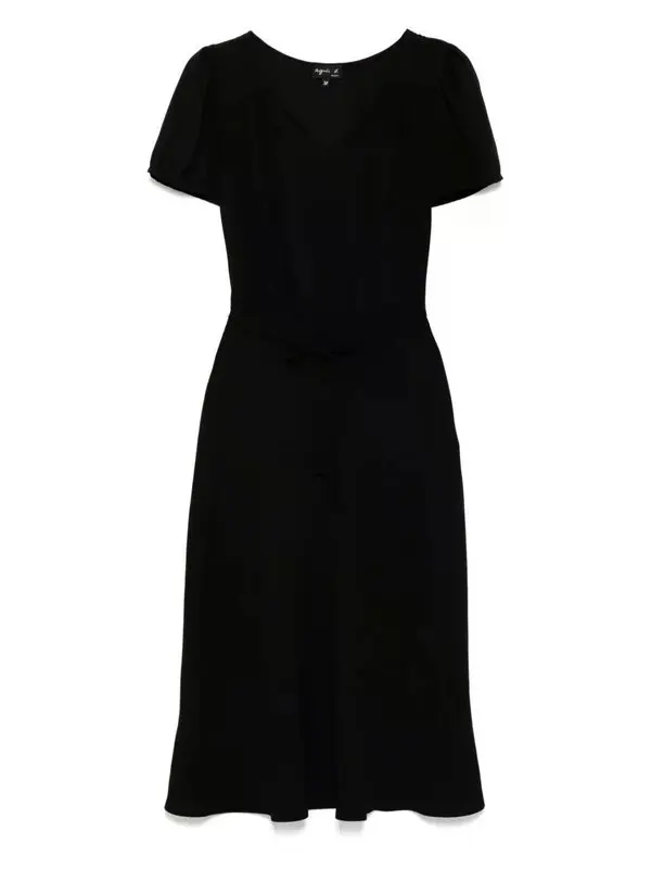 AGNÈS B. Crepe Pommier Midi Dress