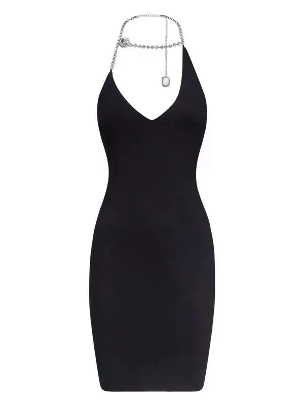 AREA Crystal-embellished Minidress