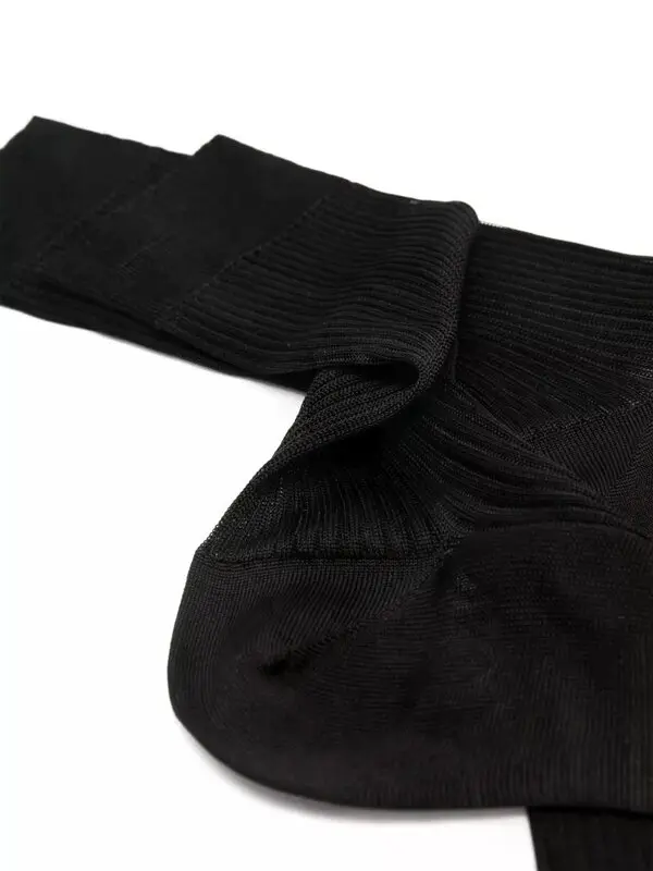 Maria La Rosa Fine-ribbed Silk Socks