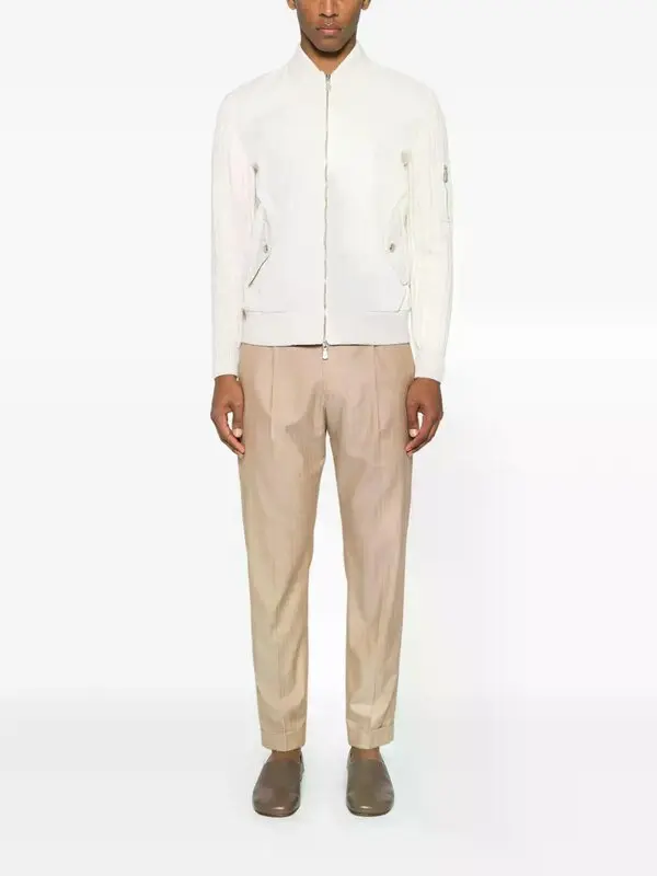 Eleventy Gabardine Bomber Jacket - Neutrals