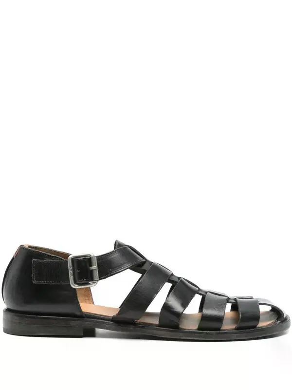 Moma Leather Sandals - Nero