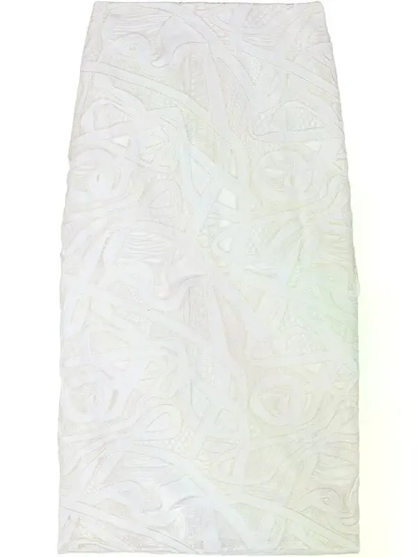 Ports 1961 Weaving-inspired Skirt - White