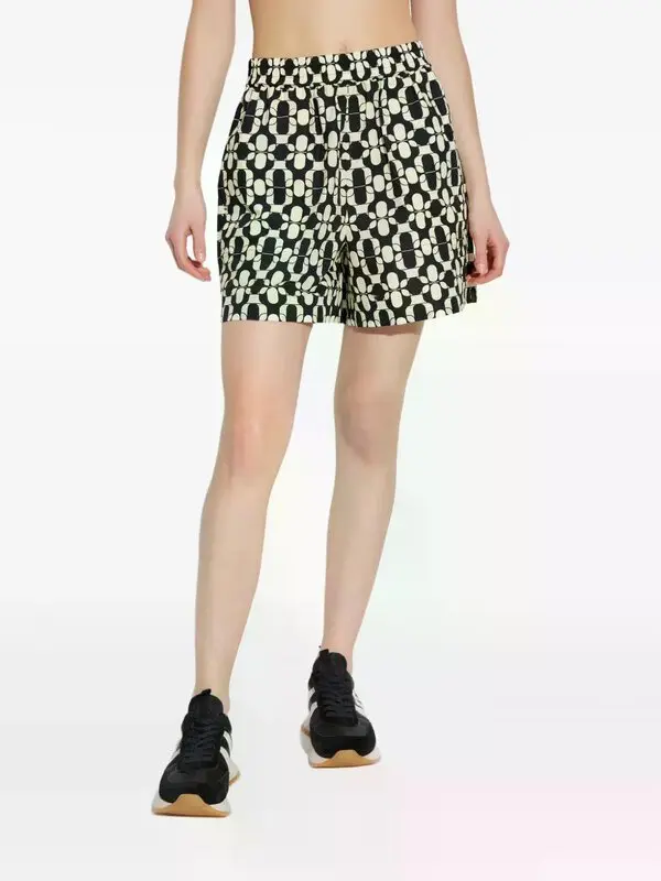 Moncler Geometric-pattern Shorts - White