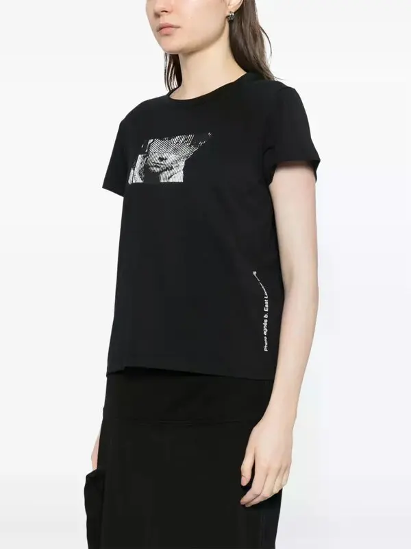 AGNES B. Brando Screen-printed T-shirt - Black