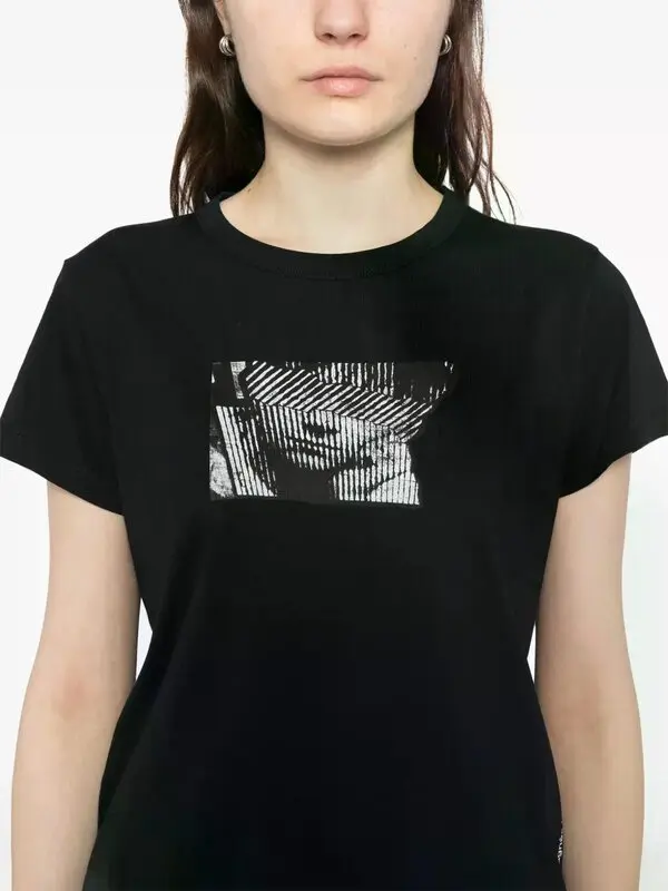 AGNES B. Brando Screen-printed T-shirt - Black