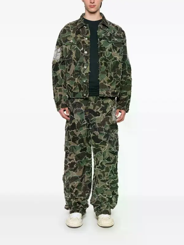 WHO DECIDES WAR Camo Trucker Jacket