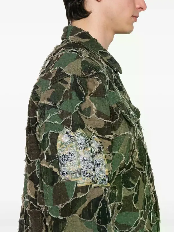 WHO DECIDES WAR Camo Trucker Jacket