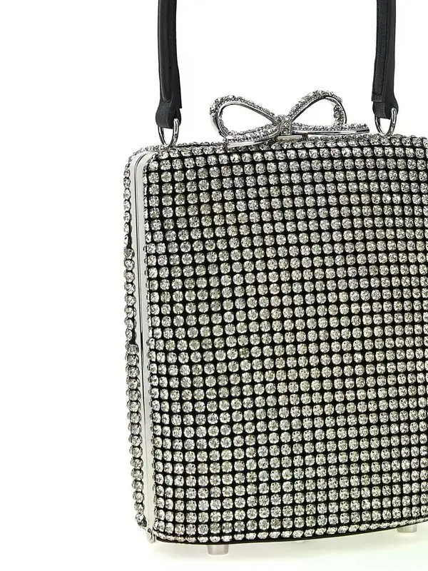 SELF-PORTRAIT Crystal Embellished Tote - Grey