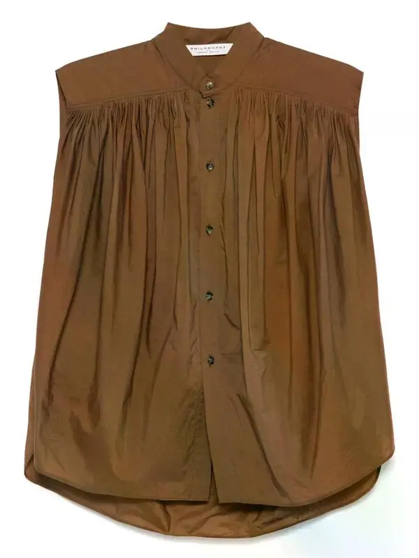 Philosophy Di Lorenzo Serafini Poplin Shirt - Brown