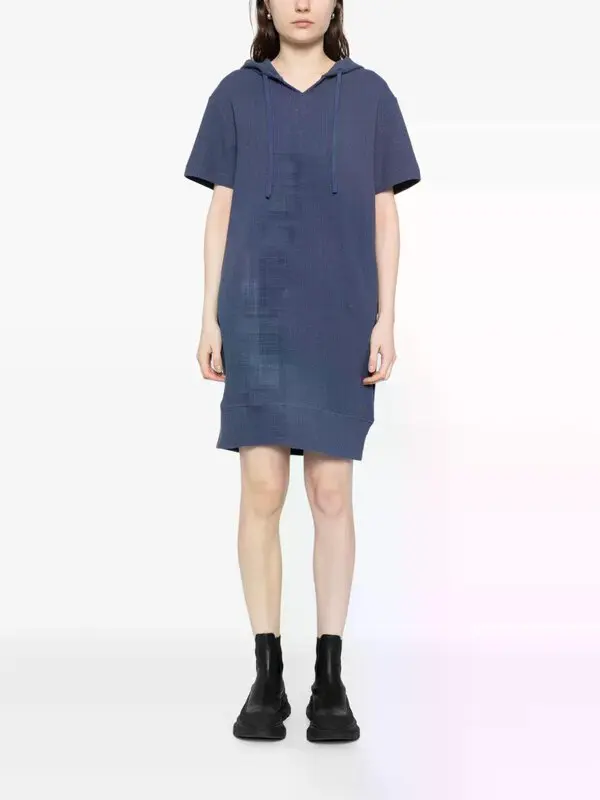 princess polly baby blue dress Waffle-knit minidress in blue - Self Portrait
