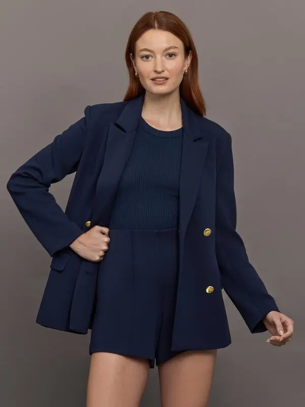 Carbon38 Double Breasted Blazer - Navy