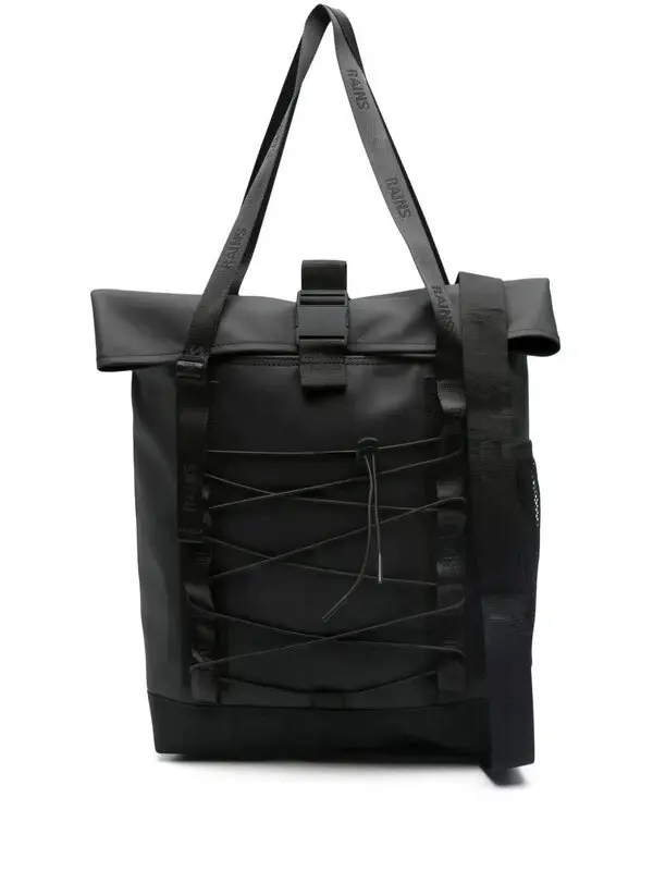Rains Trail Rolltop Tote Bag - Black