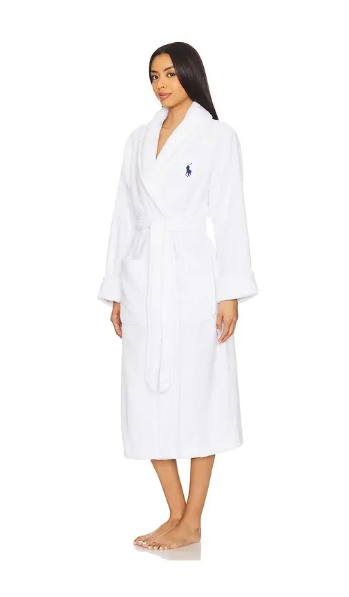 Polo Ralph Lauren Printed Back Robe In White