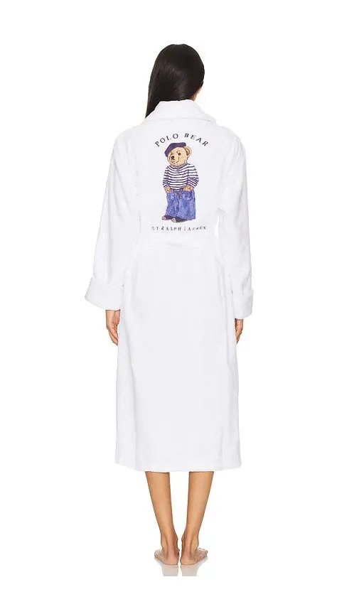 Polo Ralph Lauren Printed Back Robe In White