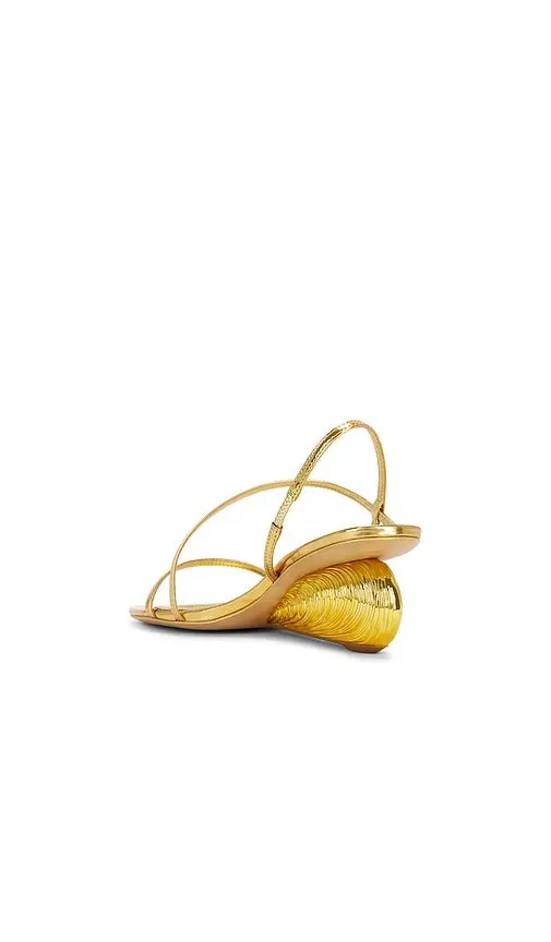 Simkhai Bridget Oyster Shell Wedge Sandal - Gold