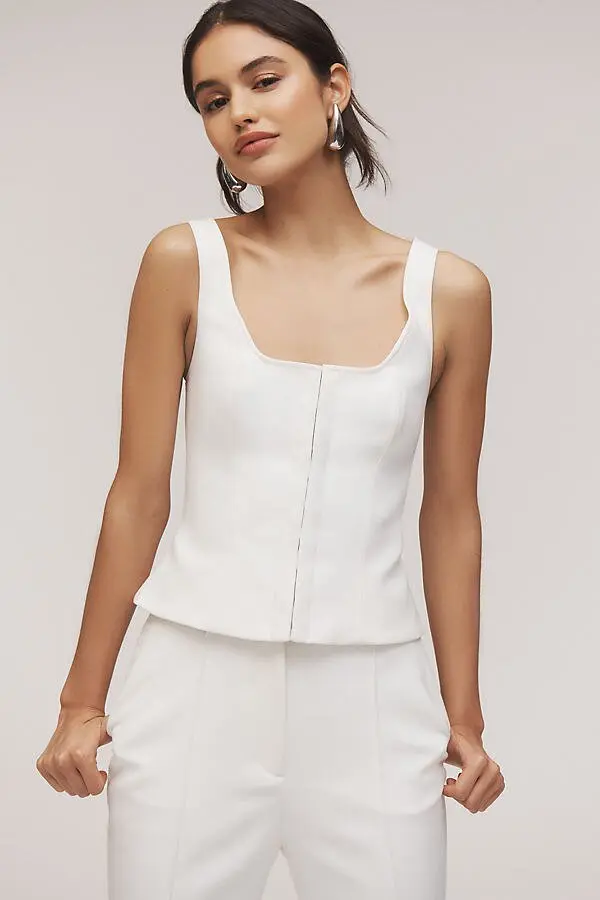 Acler Swanston Corset Top - White