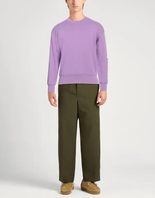 Aries Crewneck Sweatshirt With Logo Print - Lilac