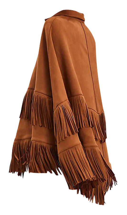 UNDERSTATED LEATHER So Swiftly Suede Poncho