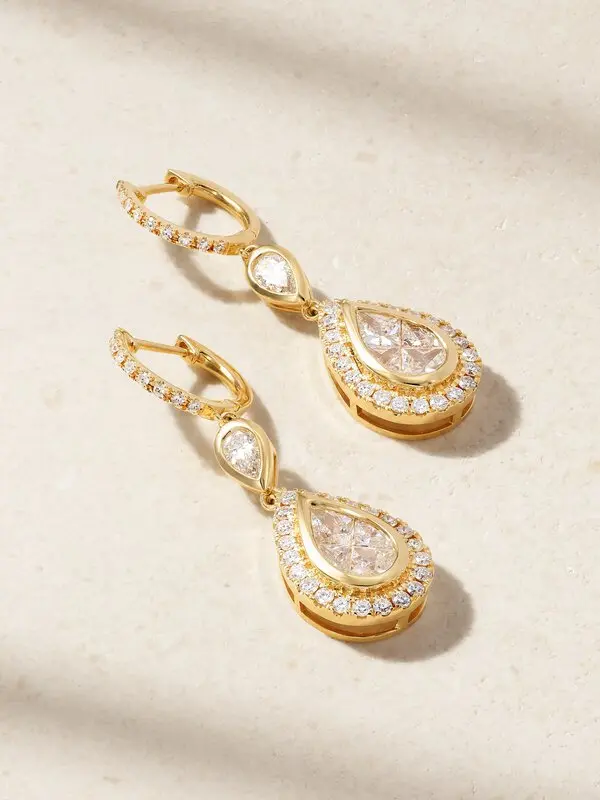 Shay 18-karat Diamond Dangle Earrings - Gold